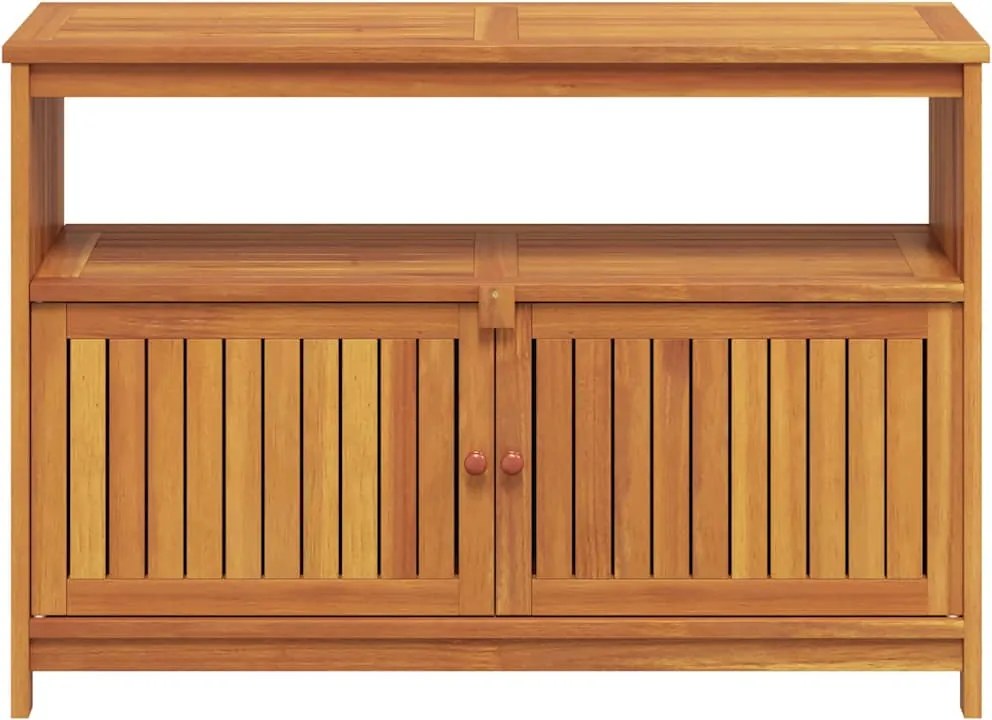 Zahradní konzolový stůl 110 x 35 x 75 cm masivní akáciové dřevo 319697