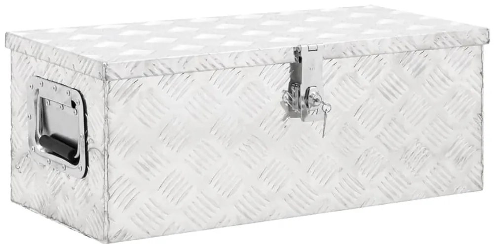 Úložný box stříbrný 70 x 31 x 27 cm hliník 152250
