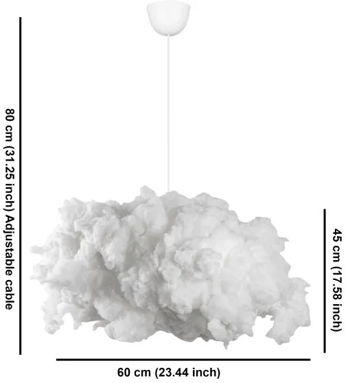 Lustr na lanku SERENITY 1xE27/40W/230V bílá