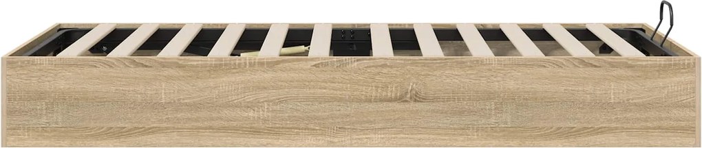 Ottoman postel Sonoma dub 203 x 90 x 25 cm Dřevěný materiál 3409255