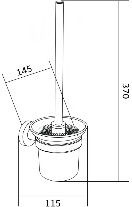 Mexen příslušenství, wc kartáč REMO, chrom, 7050750-00