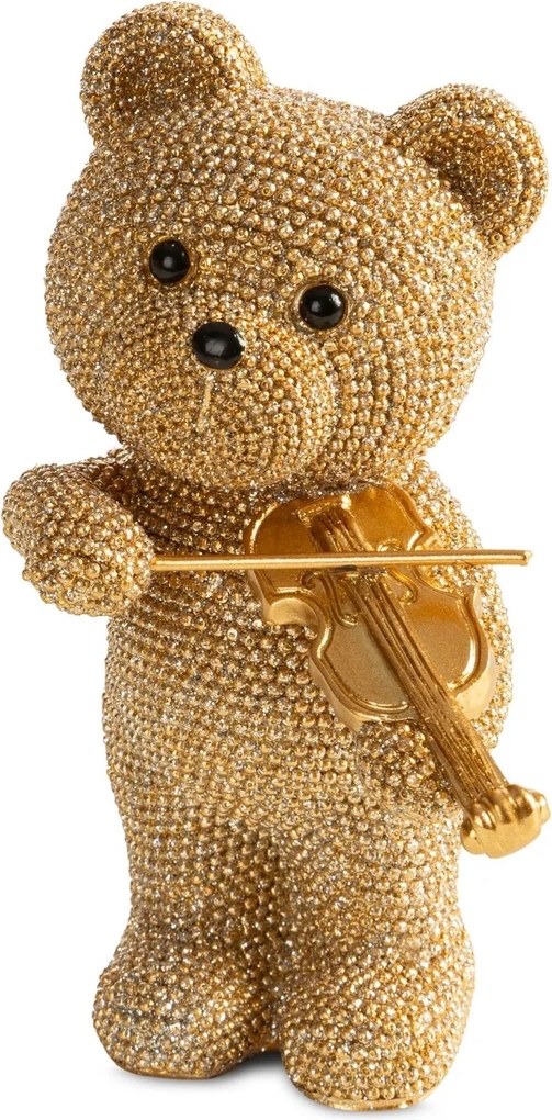 DEKORAČNÍ SOŠKA BEAR 8X13 CM ZLATÁ