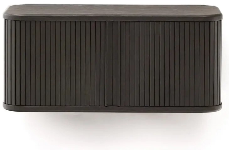 Tmavě hnědá závěsná skříňka pod umyvadlo v dekoru jasanu 90x40 cm Mailen – Kave Home