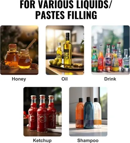 Pneumatický stroj na plnění pasty, 5-50 ml lahví