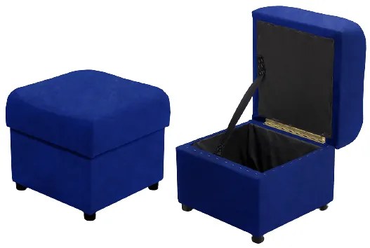 Nabytekmorava AKCE 2 taburety s úložným prostorem potahová látka: savana 80 modrá