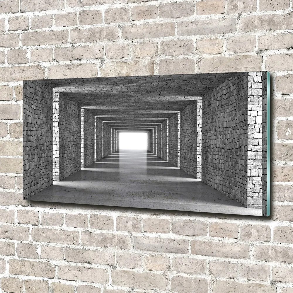 Wallmuralia Foto obraz sklo tvrzené Tunel z cihel 140x70 cm