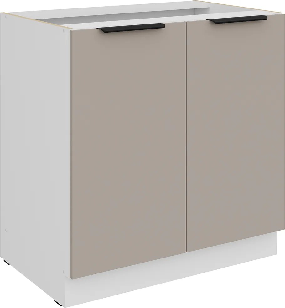 Kuchyňská linka COMO | 375x210 cm | EXTRA VYSOKÁ | UNI dvířka | bílá/kašmír