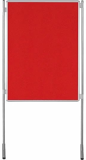 Paraván oboustranný textilní TEXT 75 x 100 cm - červená (620751004101)