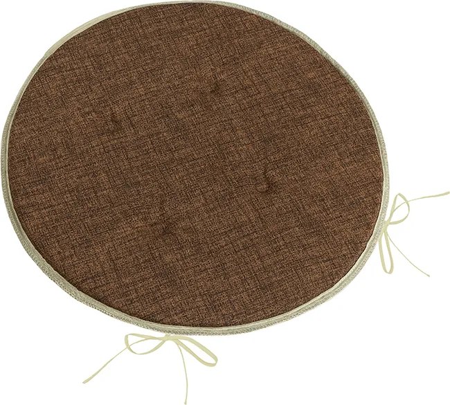 Bellatex Sedák LADA kulatý hladký Hnědá 40 cm, (průměr)