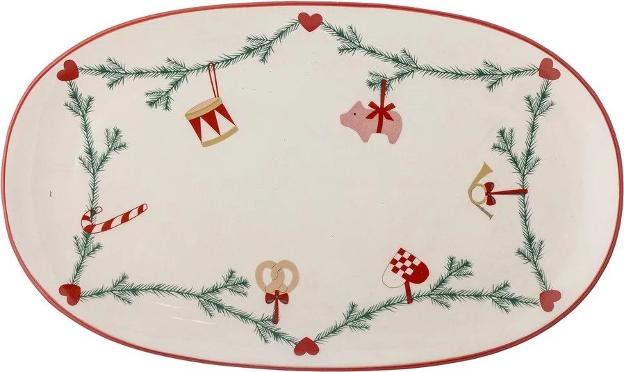 Kameninový tác s vánočním motivem 23x38,5 cm Yule – Bloomingville