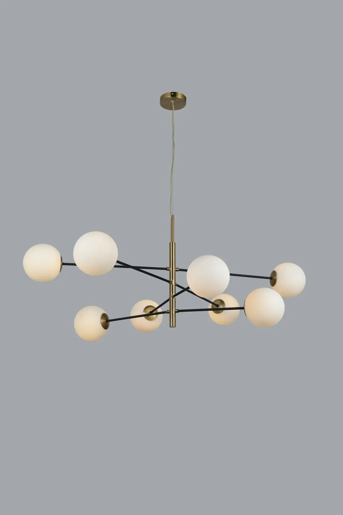 Designový lustr Oviedo 8 zlaté/Bk