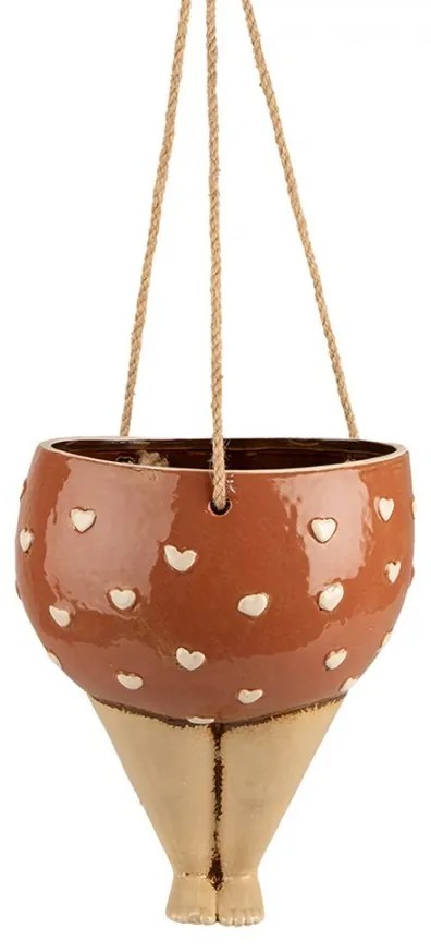 Keramický závěsný květináč nohy ženy Woman Planter - 17*15*20 cm