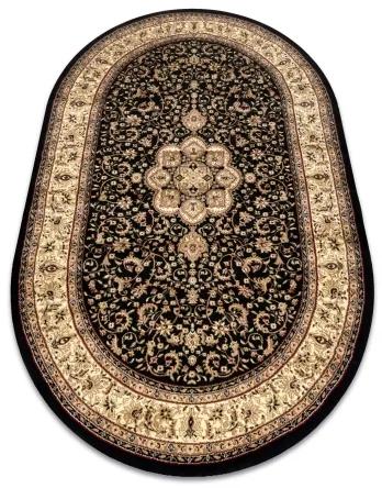 Oválný koberec ROYAL ADR 521 Klasický černý Rozměr: 150x250 cm