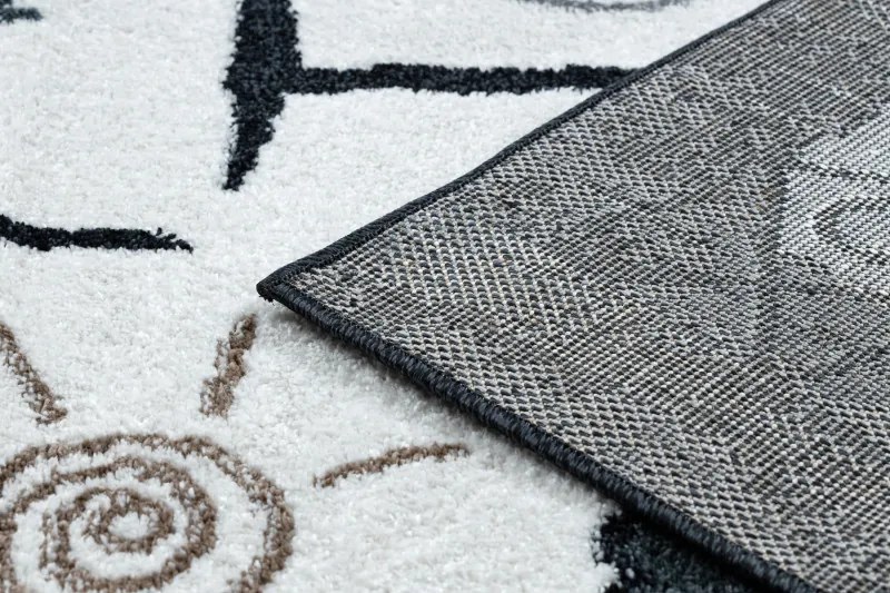 Dywany Łuszczów, Dětský kusový koberec Fun Hop black, 120x170, černobílá, dětský pokoj