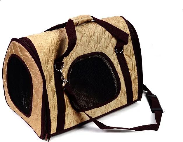 Béžová přepravní taška na psa - 43x25 cm
