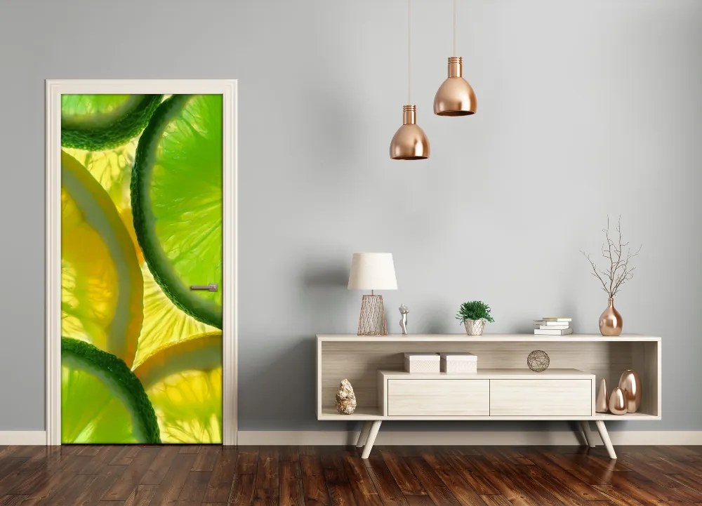 Fototapeta na dveře samolepící limetka a citron 95x205 cm