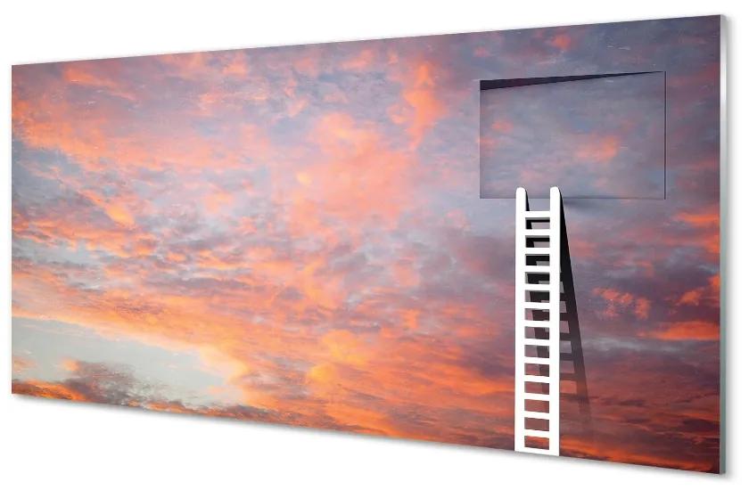 Obraz na skle Žebřík slunce oblohu 100x50 cm
