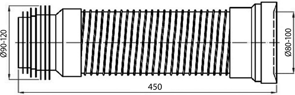 Bruckner, WC dopojení pružné, 250 – 450 mm, 159.326.0
