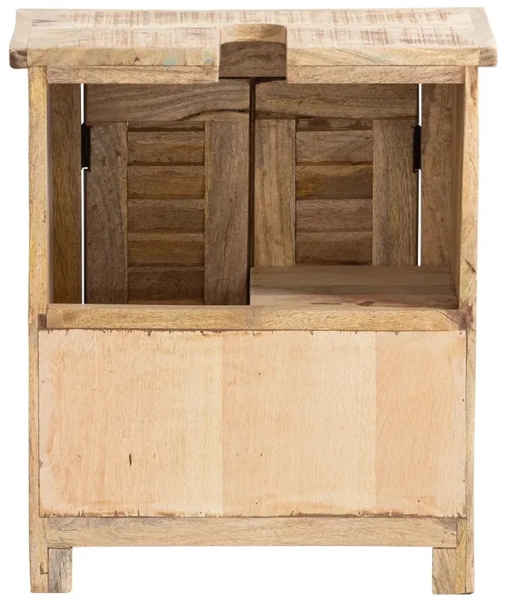 furniture-nabytek.cz - Masivní skříňka pod umyvadlo Carino z mangového dřeva, lakovaná, hnědá – 52×30×60 cm