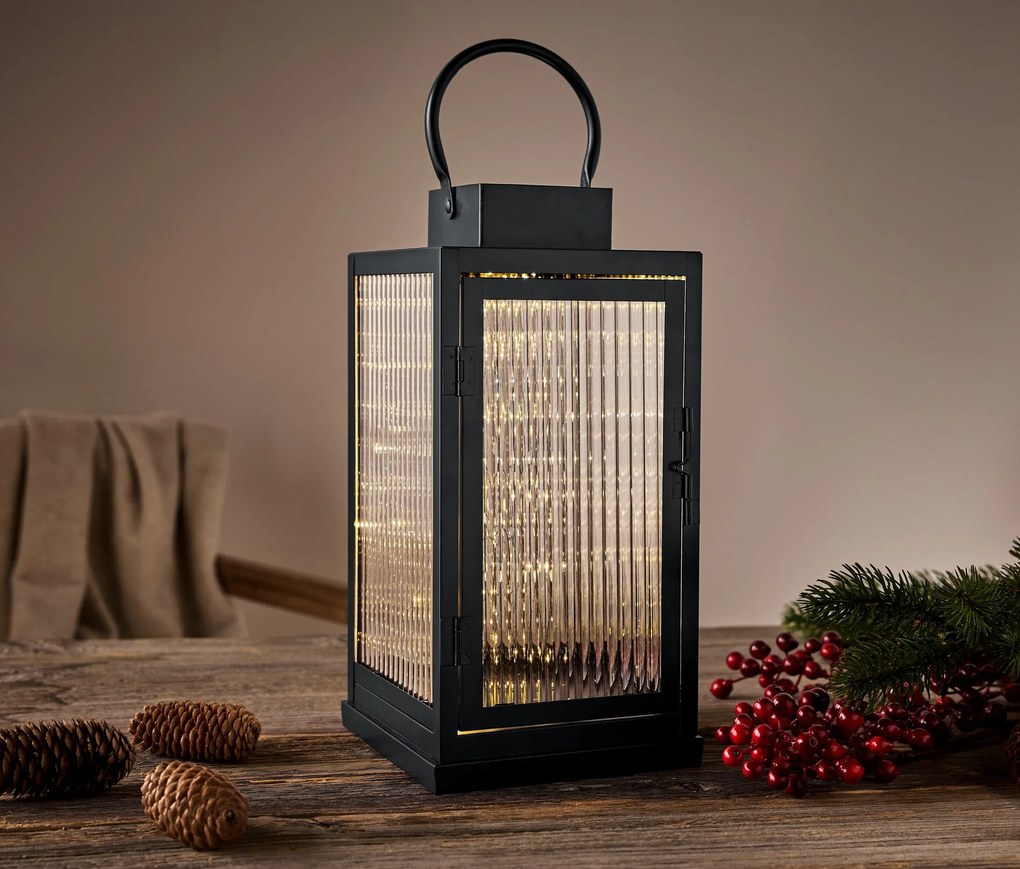 Tchibo - Dekorativní lucerna s LED - barva: černá