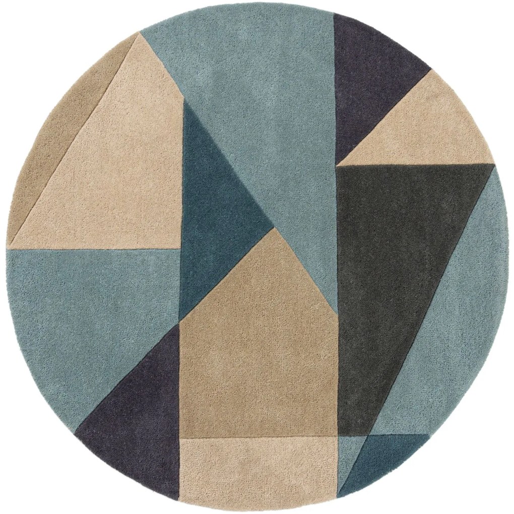 Flair Rugs koberce Kusový koberec Arlo Teal kruh - 133x133 (průměr) kruh cm