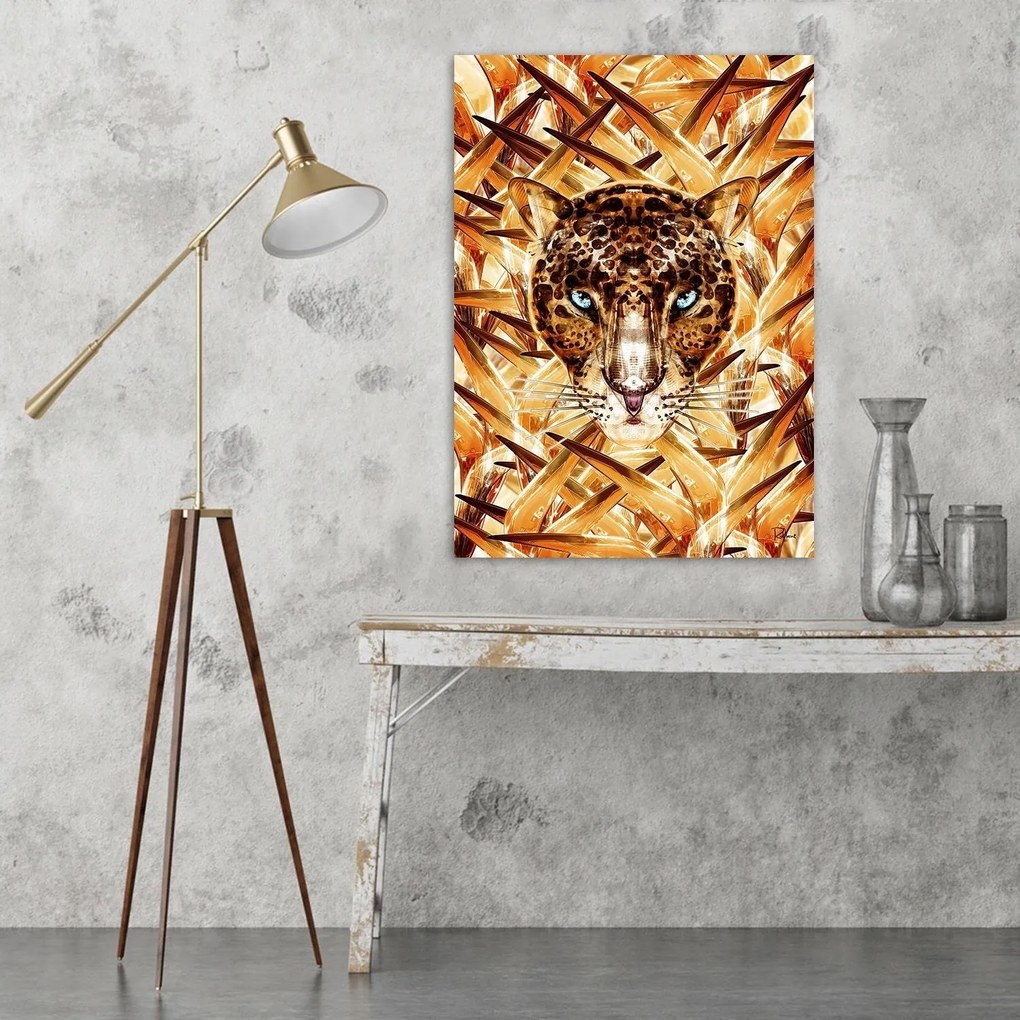 Gario Obraz na plátně Tygr ve žlutých listech - Rubiant Rozměry: 40 x 60 cm
