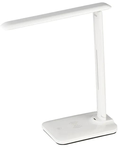 ACA DECOR LED stmívatelná stolní lampička FUTUR2 5W/230V/CCT/320Lm/120°/IP20, USB port, bílá