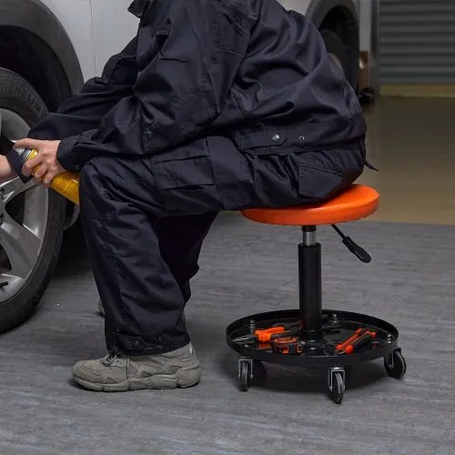 mechanická stolička, 113,4 kg rolovací pneumatická plazivá sedačka pro garáž/dílnu
