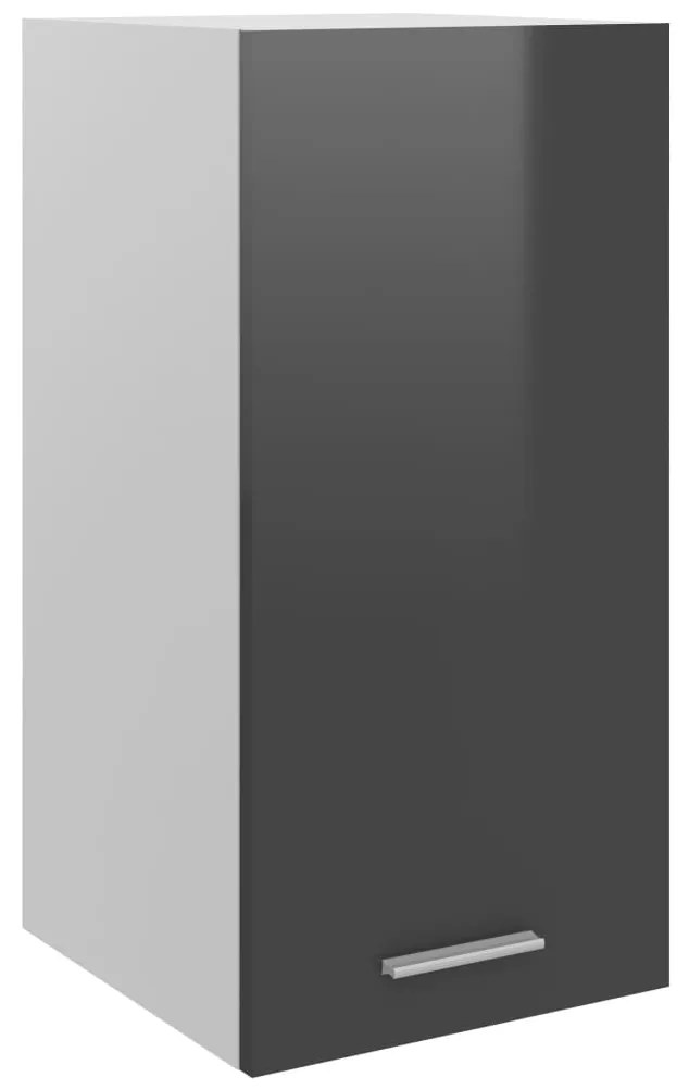 801251 vidaXL Horní skříňka šedá vysoký lesk 29,5 x 31 x 60 cm dřevotříska