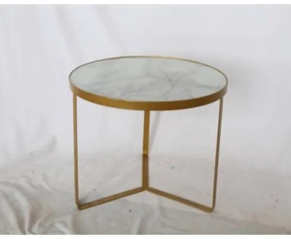 Odkládací stolek Marble Gold O55cm