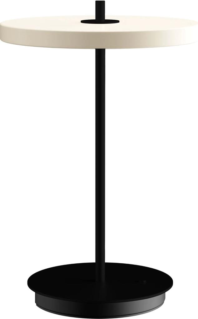 Stolní lampa Asteria Move s černým podstavcem bílá perleť