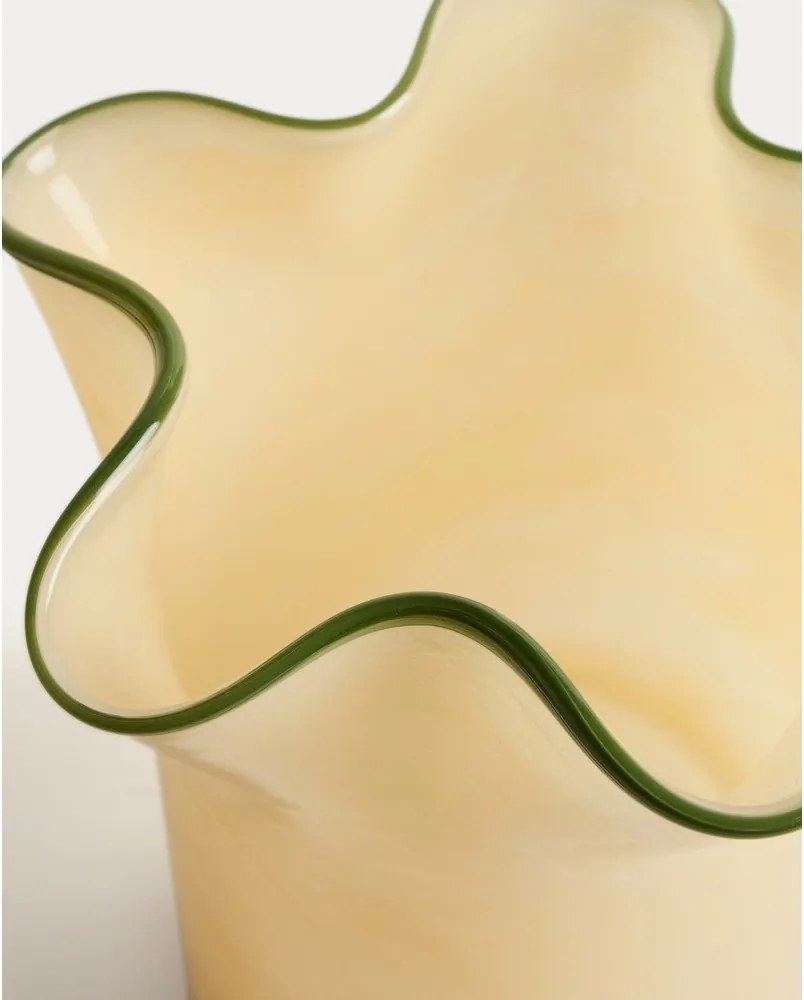 Žlutá skleněná váza (výška 19,5 cm) Endasi – Kave Home