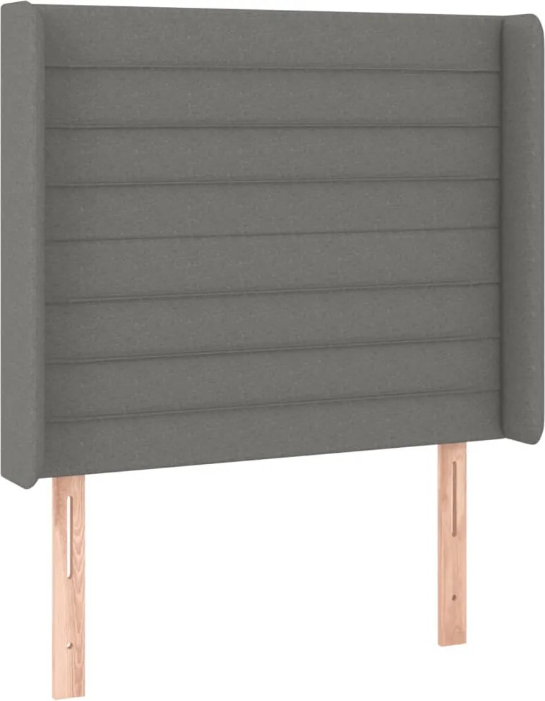 Box spring postel s matrací a LED tmavě šedá 90x200 cm textil 3138926