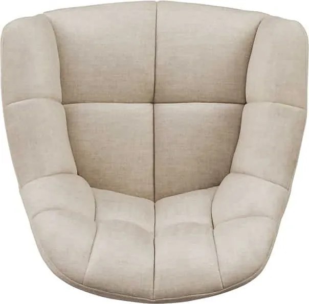 Designová otočná židle Vallerina béžový samet / dub