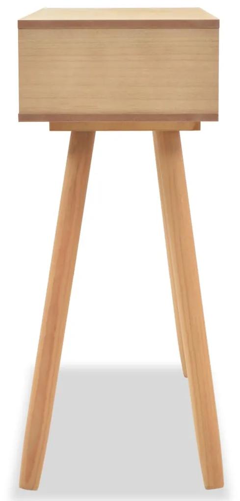 vidaXL Odkládací stolek masivní borovice hnědý 80 x 30 x 72 cm
