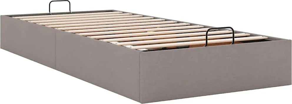 Osmanský rám postele bez matrací taupe 90x200 cm textil 3310851