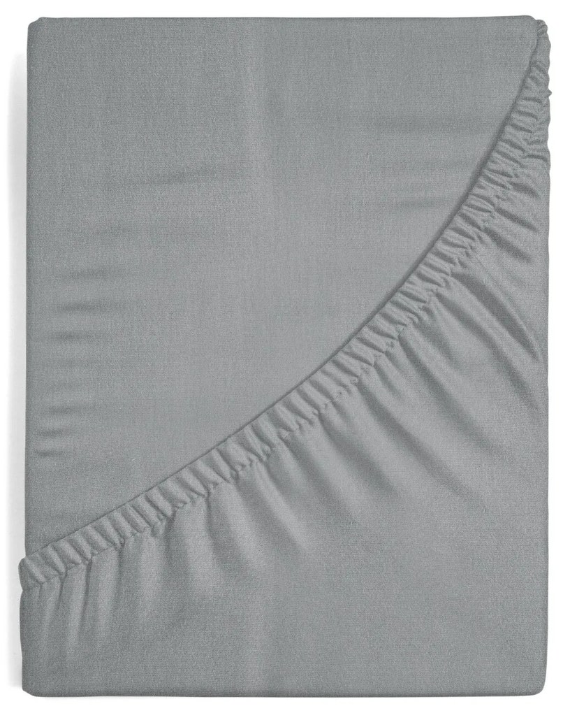 ELASTICKÉ JERSEY PROSTĚRADLO 200X220 CM, VÝŠKA 30 CM ŠEDÁ