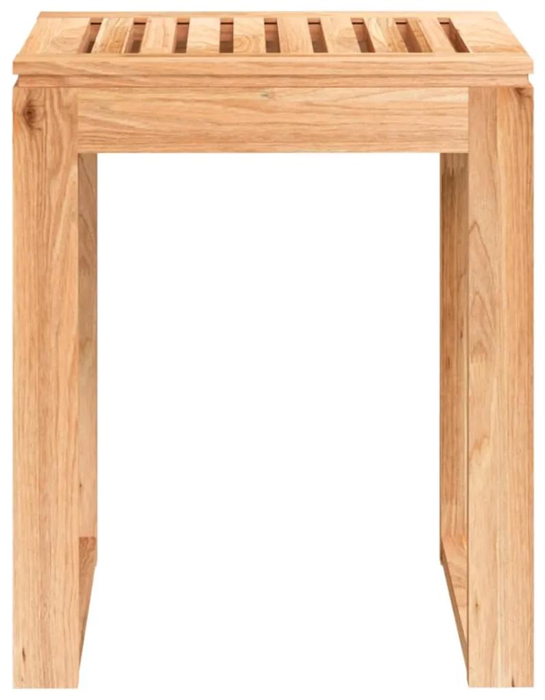 Koupelnová stolička 40 x 30 x 46 cm masivní ořechové dřevo - Default Title