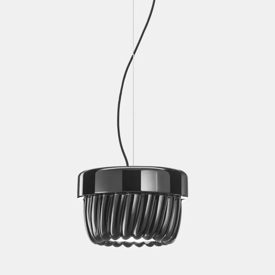 Il Fanale Babette sospensione picolla, závěsné svítidlo, 1x57W E27, leskle černá, prům. 30cm