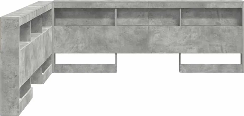 Úložné čelo postele Betonově šedá Kompozitní dřevo 3335472
