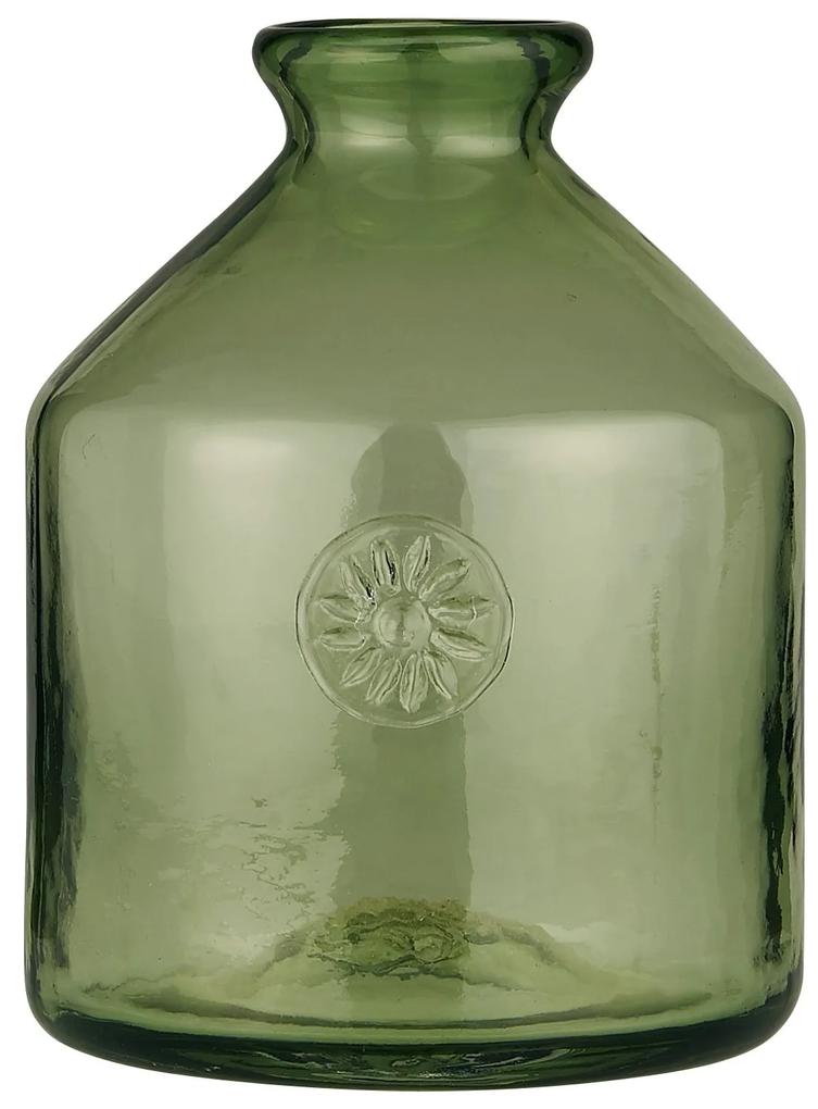 IB LAURSEN Skleněná váza Pharmacy Emblem Green Small, zelená barva, sklo