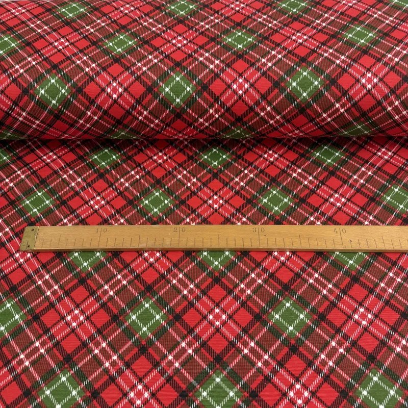 Ervi Teflonový běhoun na stůl Royal Lux - Vánoční káro