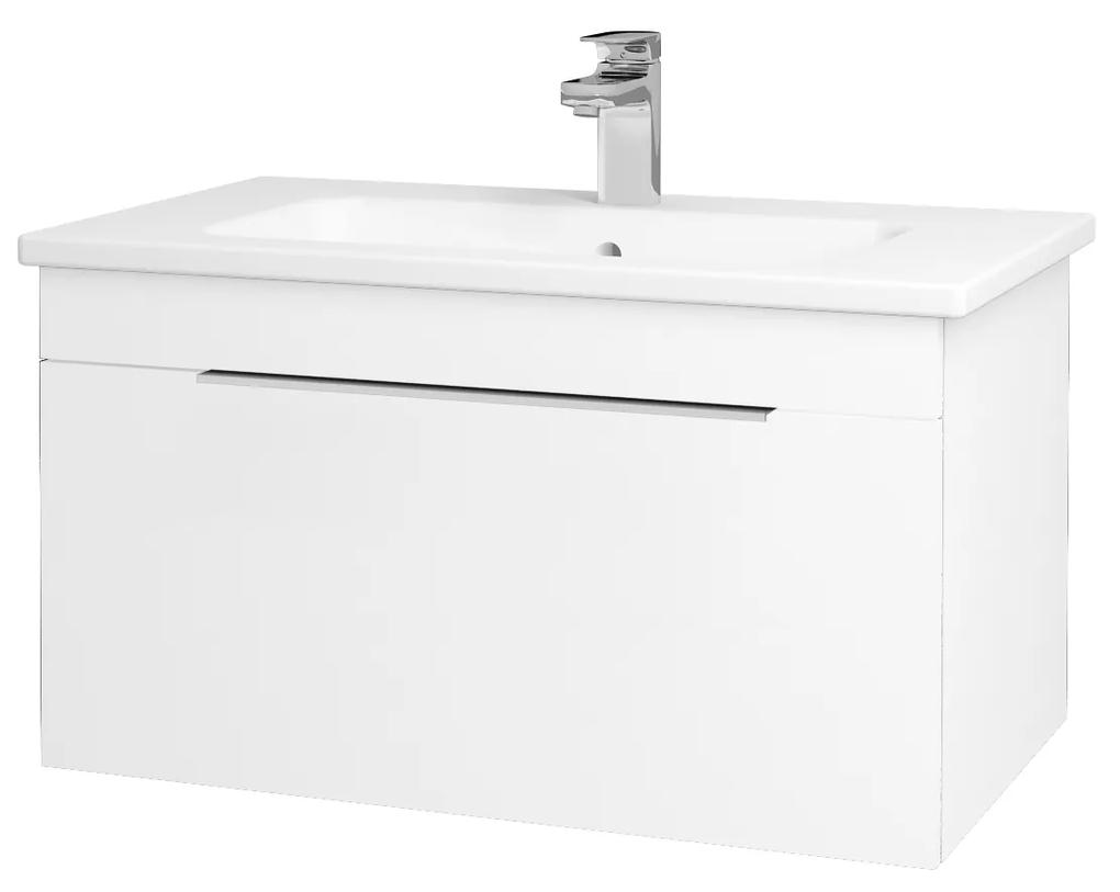 Dřevojas Koupelnová skříň ASTON SZZ 80 Varianta: N01 Bílá lesk / Úchytka T01 / D09 Arlington