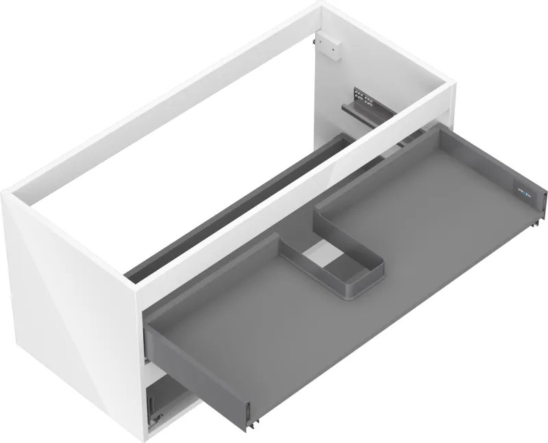 Mexen Box-A, závěsná skříňka 100 cm, 2 zásuvky, bílá lesklá, 91AX0-1000-470-2-00