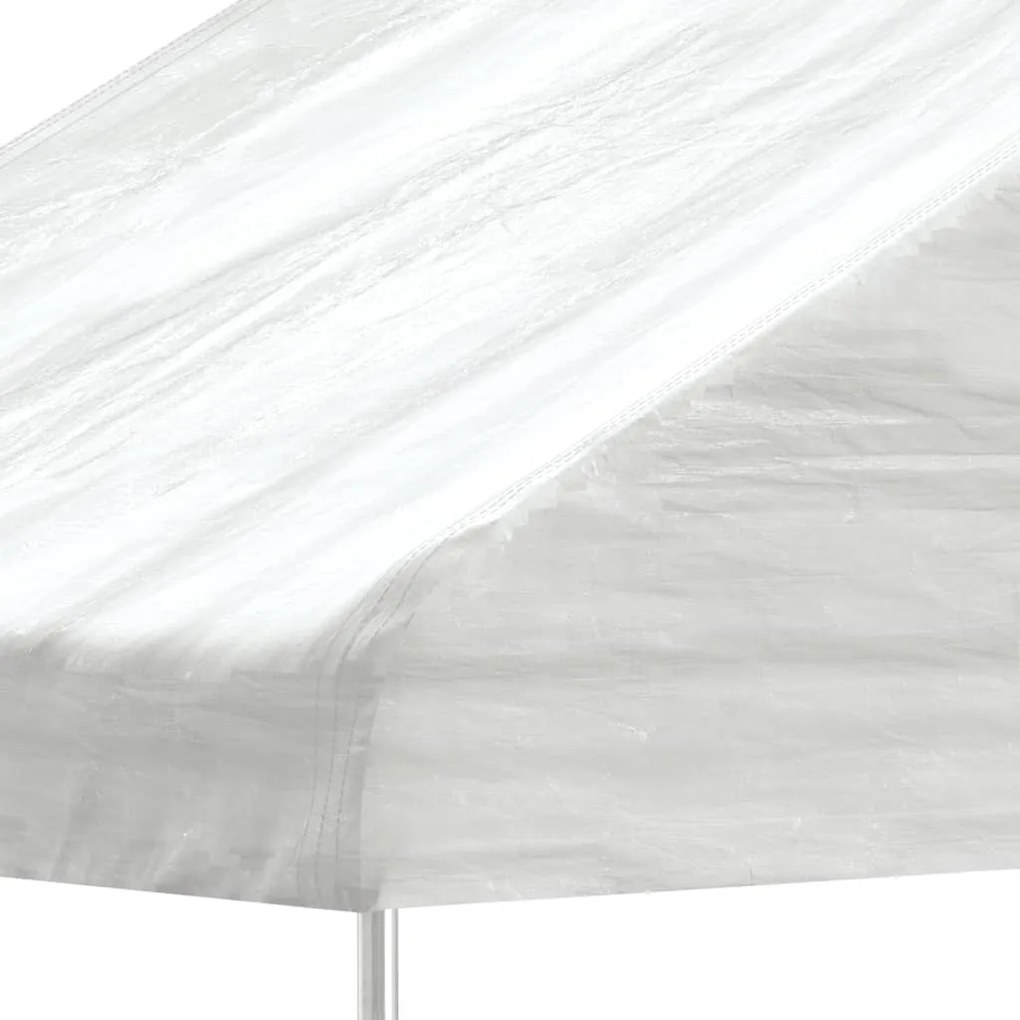 Altán se střechou bílý 6,69 x 5,88 x 3,75 m polyethylen 3155519