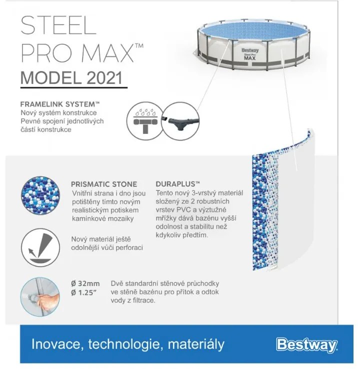 Bestway Steel Pro Max 3,05 x 0,76 m + Kartušová filtrace