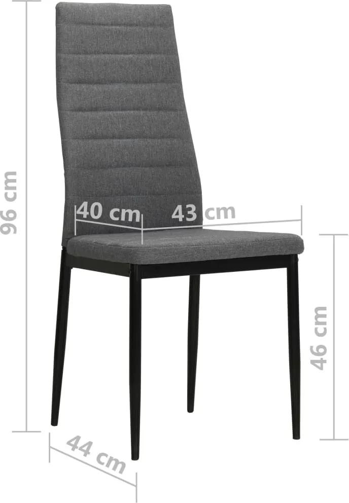 vidaXL Jídelní židle 2 ks textil [246181] Barva: Hnědá
