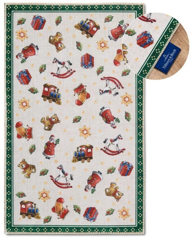 Zelený koberec s vánočním motivem 50x80 cm Green Christmas – Villeroy&amp;Boch