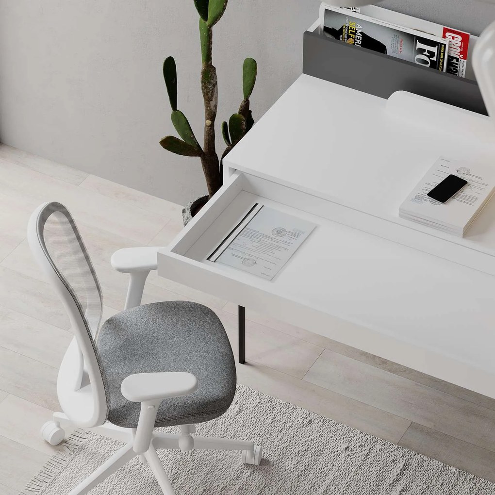 Kalune design Psací stůl LEILA bílo-šedý 793ELG3808