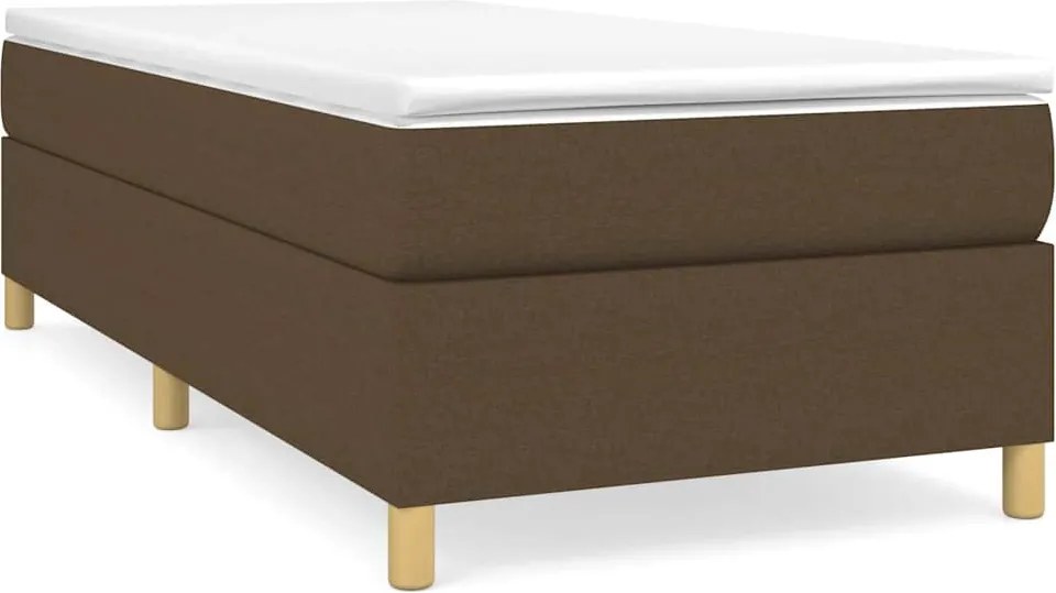 Rám postele s boxspringem tmavě hnědá 80 x 200 cm textil 3120916